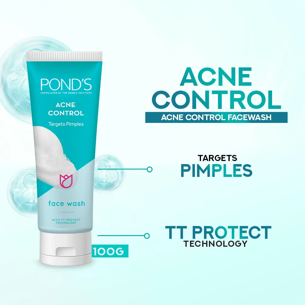 Ponds Acne Control Face Wash 100g - Acne & Sebum Control – Cozmetica